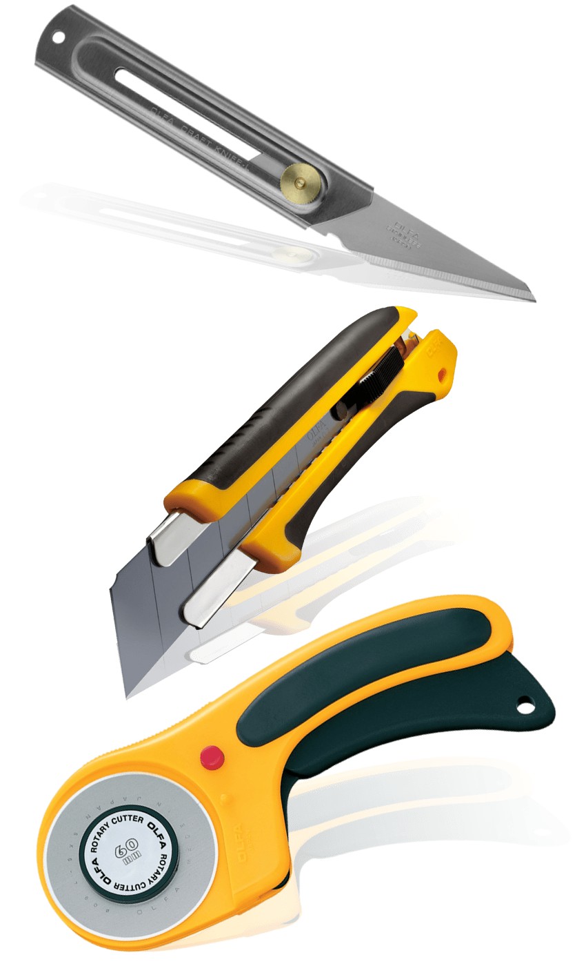 OLFA WOODY CUTTER MODEL SNAP OFF KNIFE 18MM WHEEL LOCK